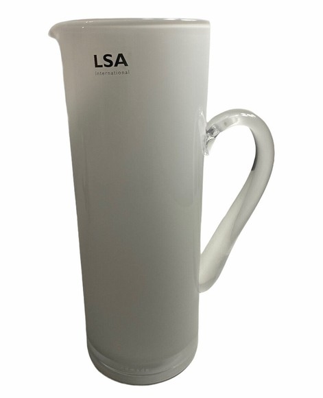 LSA International Glass | Dining | Lsa Glass White Pitcher Mouth Blown ...